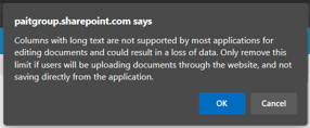 Multiple Lines of Text Fields in SharePoint – The reason for the 255 limit