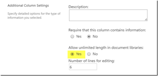 Sharepoint Multiline Limit | Sharepoint Multiple Lines For 255 ...