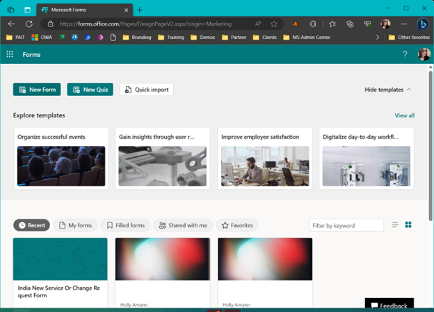 Using Microsoft Forms for Anonymous Surveys