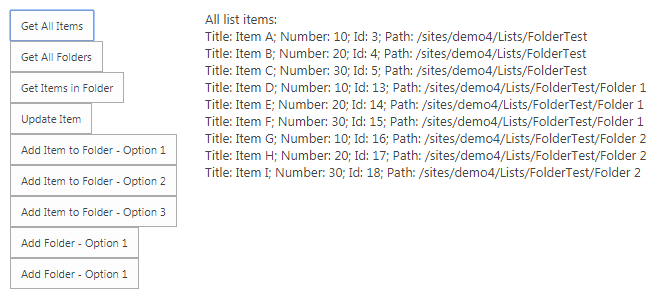 SharePoint REST API and Lists with Folders