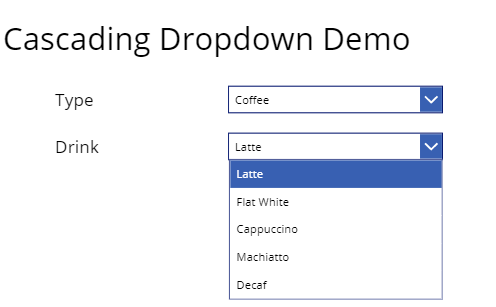 Cascading Drop-downs in PowerApps